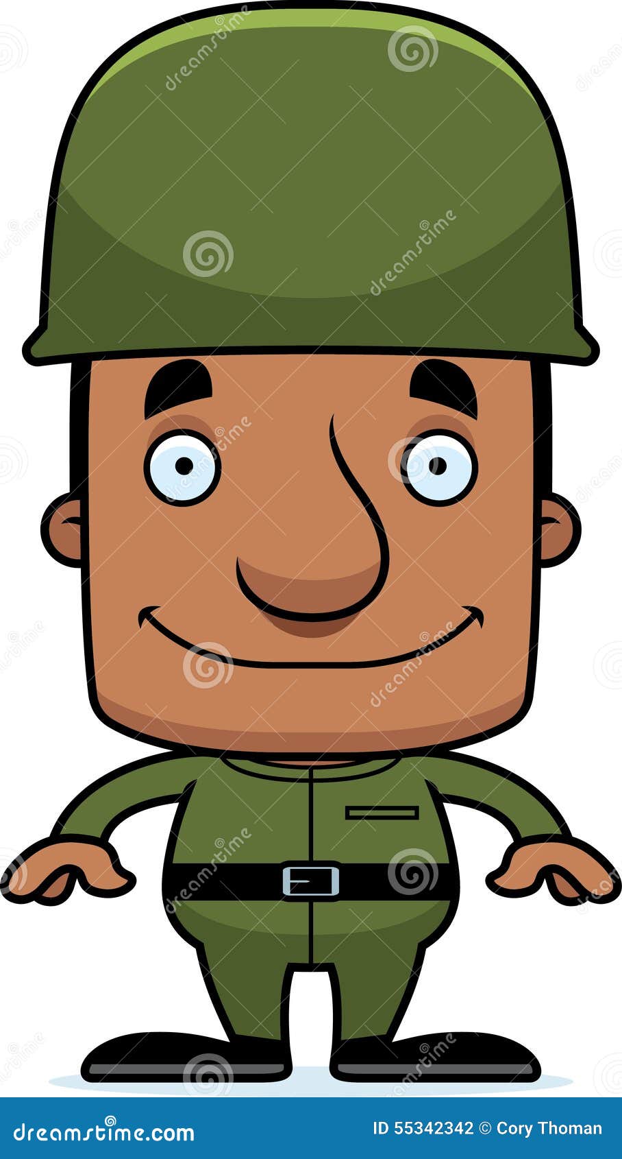 Cartoon Smiling Soldier Man Stock Vector - Illustration of cartoon ...
