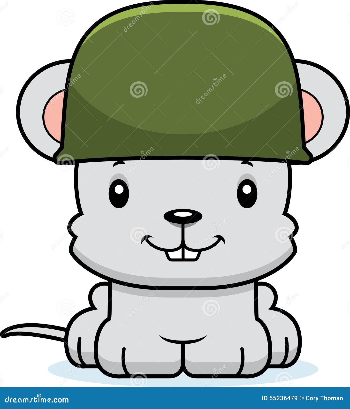 Cartoon Smiling Soldier Mouse Stock Vector - Illustration of soldier ...