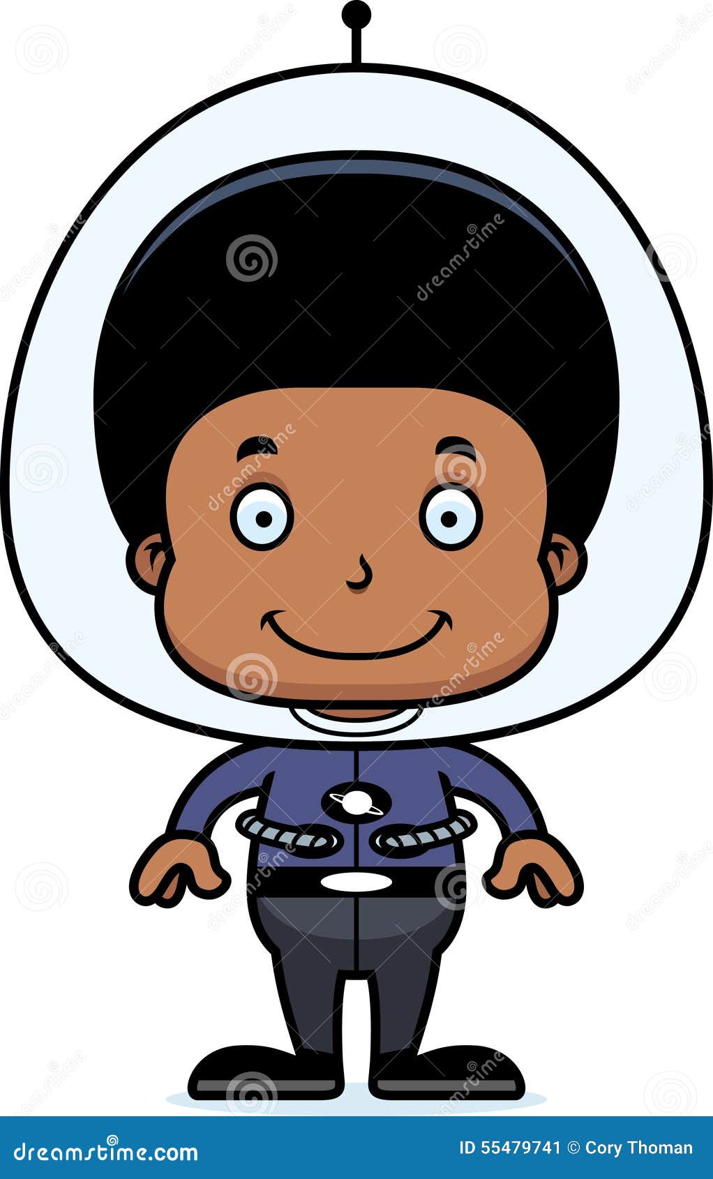 Cartoon Smiling Spaceman Boy Stock Vector - Illustration of astronaut ...