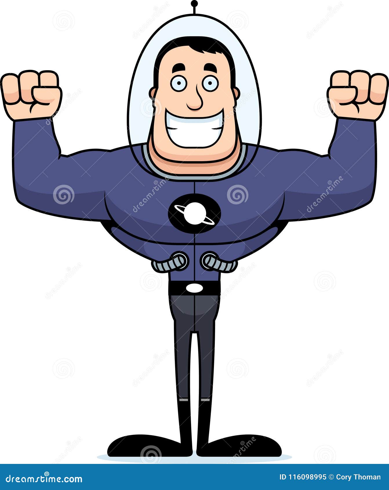 Cartoon Smiling Spaceman stock vector. Illustration of celebrate ...
