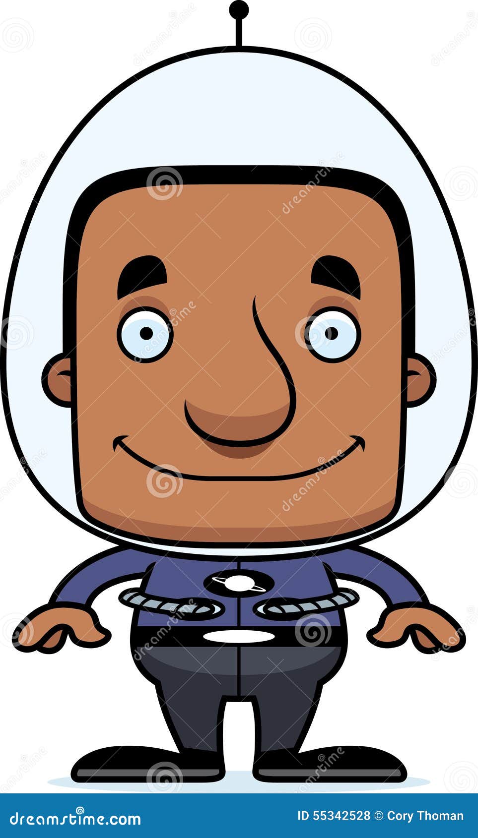 Cartoon Smiling Spaceman Man Stock Vector - Illustration of vector ...