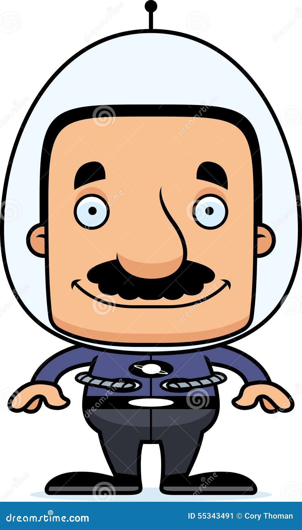 Cartoon Smiling Spaceman Man Stock Vector - Illustration of cosmonaut ...
