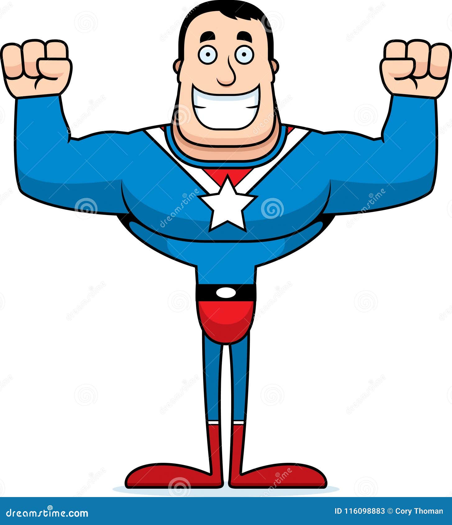 Cartoon Smiling Superhero stock vector. Illustration of hero - 116098883