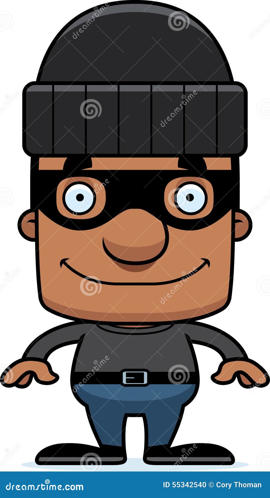 Cartoon Smiling Thief Man stock vector. Illustration of thief - 55342540