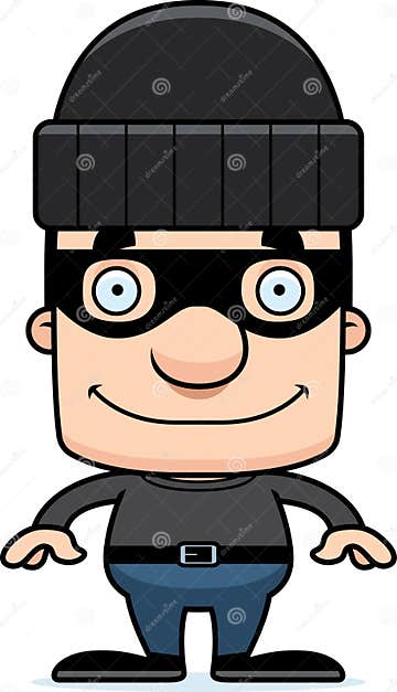Cartoon Smiling Thief Man stock vector. Illustration of criminal - 55343833