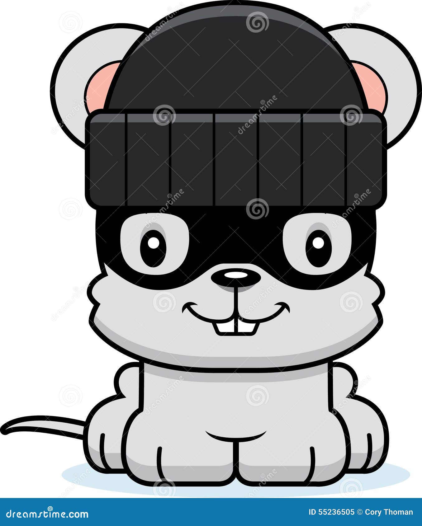 Cartoon Smiling Thief Mouse Stock Vector - Illustration of graphic ...