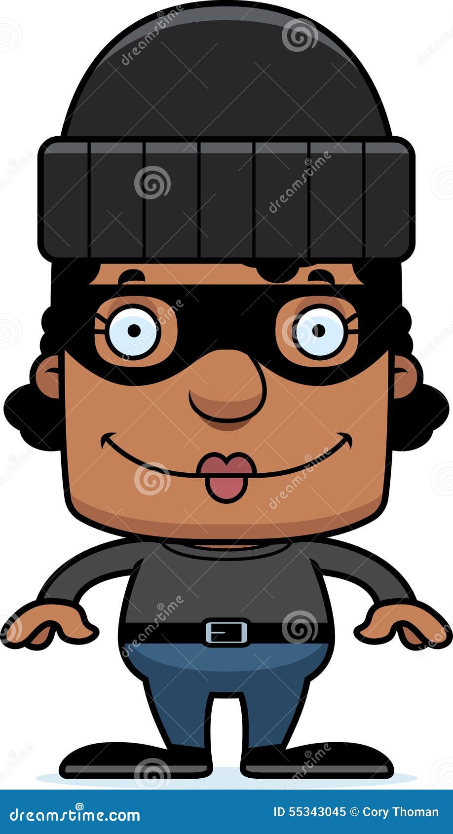 Cartoon Smiling Thief Woman Stock Vector - Illustration of woman ...