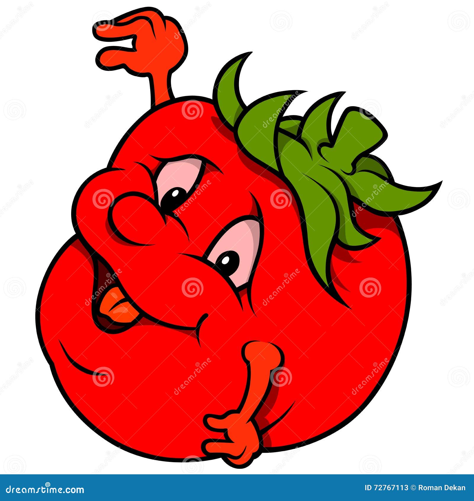 Cartoon Smiling Tomato stock vector. Illustration of ketchup - 72767113