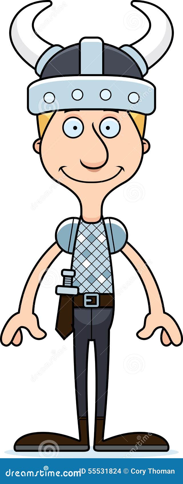 Cartoon Smiling Viking Man stock vector. Illustration of smiling - 55531824