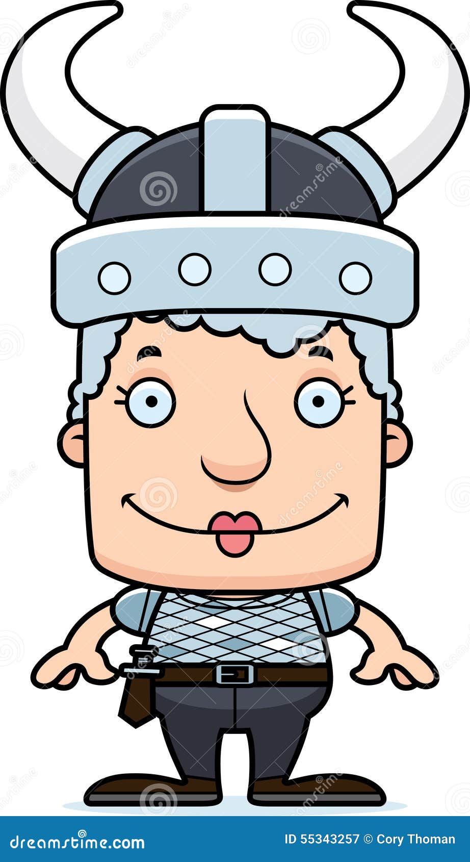 Cartoon Smiling Viking Woman Stock Vector - Illustration of clip ...