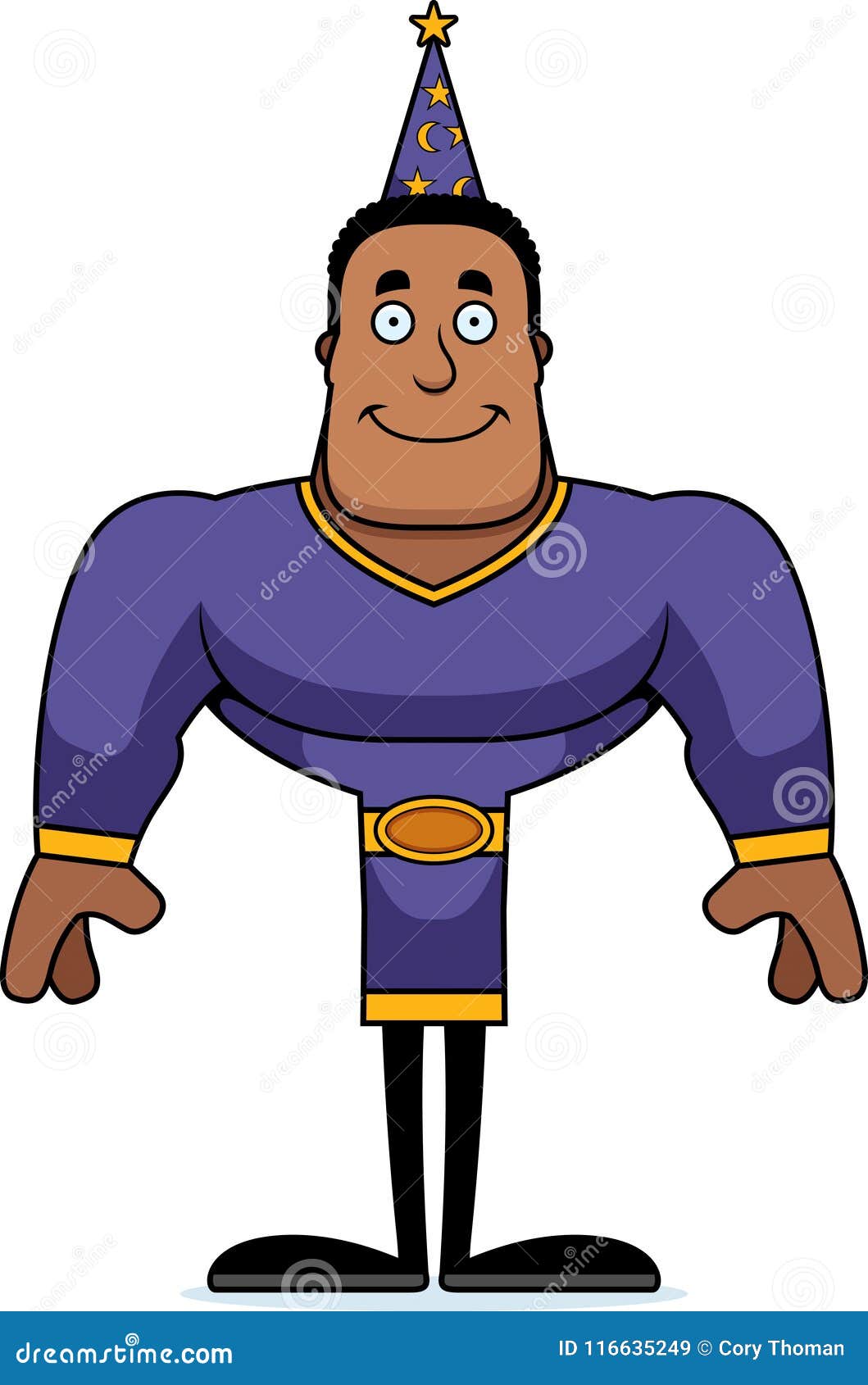 Cartoon Smiling Wizard stock vector. Illustration of smiling - 116635249