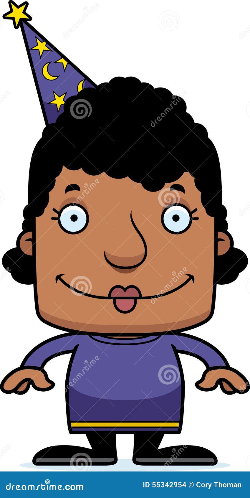 Cartoon Smiling Wizard Woman Stock Vector - Illustration of woman ...