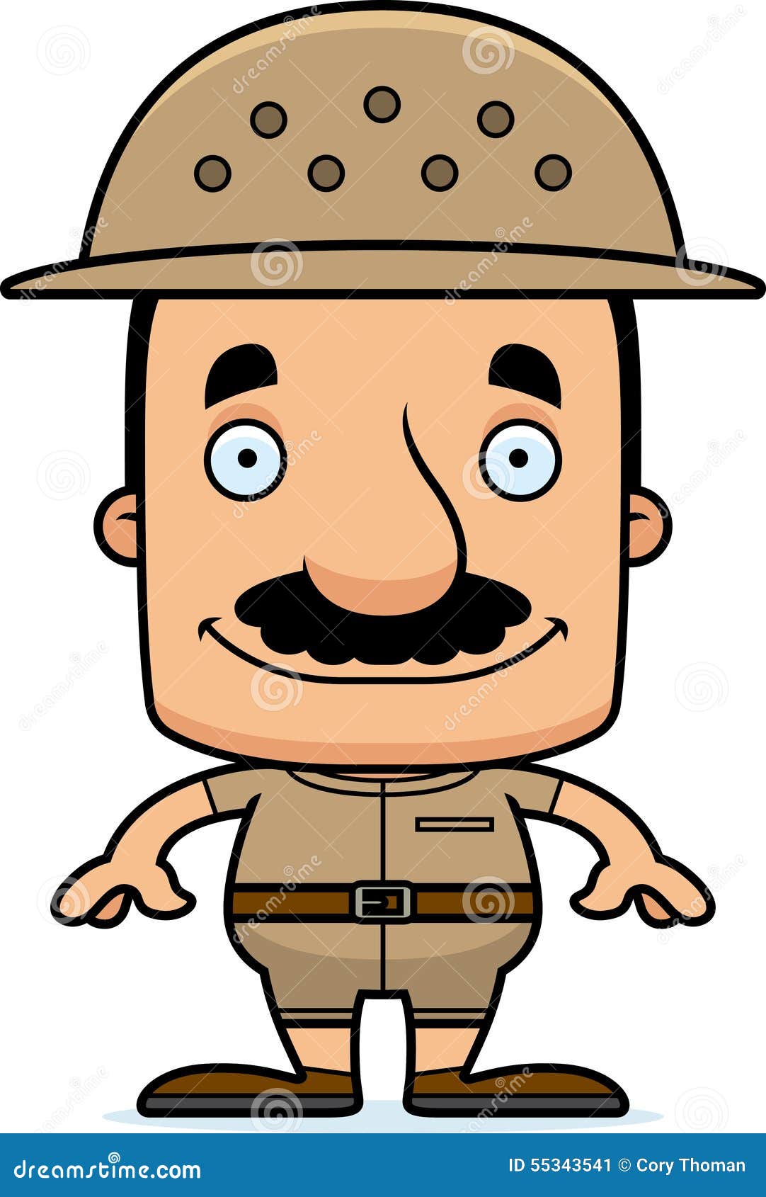 Cartoon Smiling Zookeeper Man Stock Vector - Illustration of adventurer ...