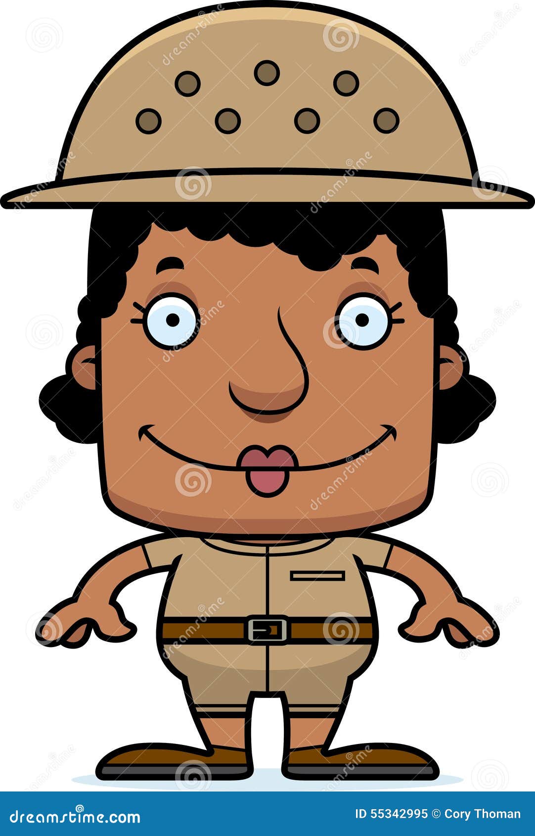 Cartoon Smiling Zookeeper Woman Stock Vector - Illustration of cartoon ...