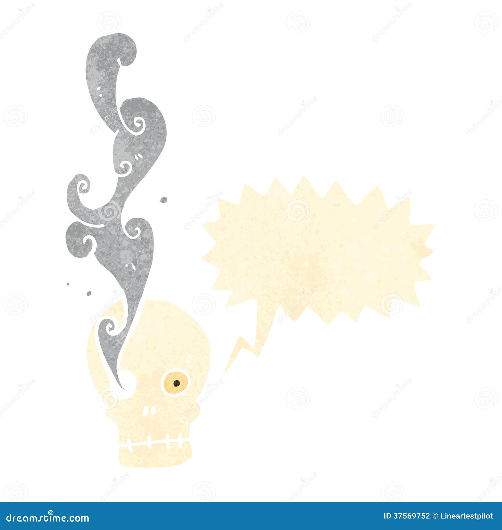 Cartoon smoking skull stock vector. Illustration of character - 37569752