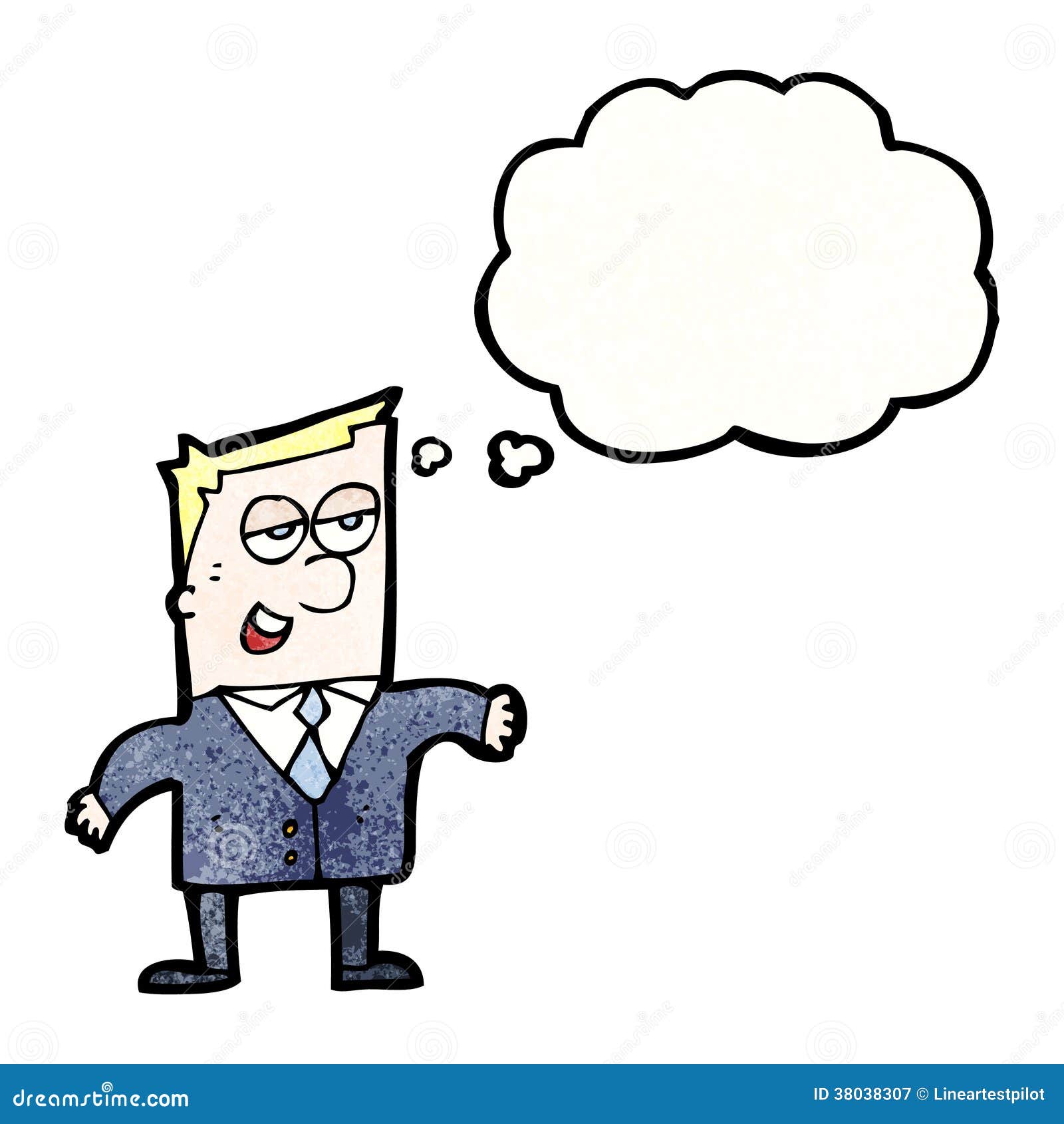 Smug Businessman Received Medal Of Merit. Vector Illustration Of ...