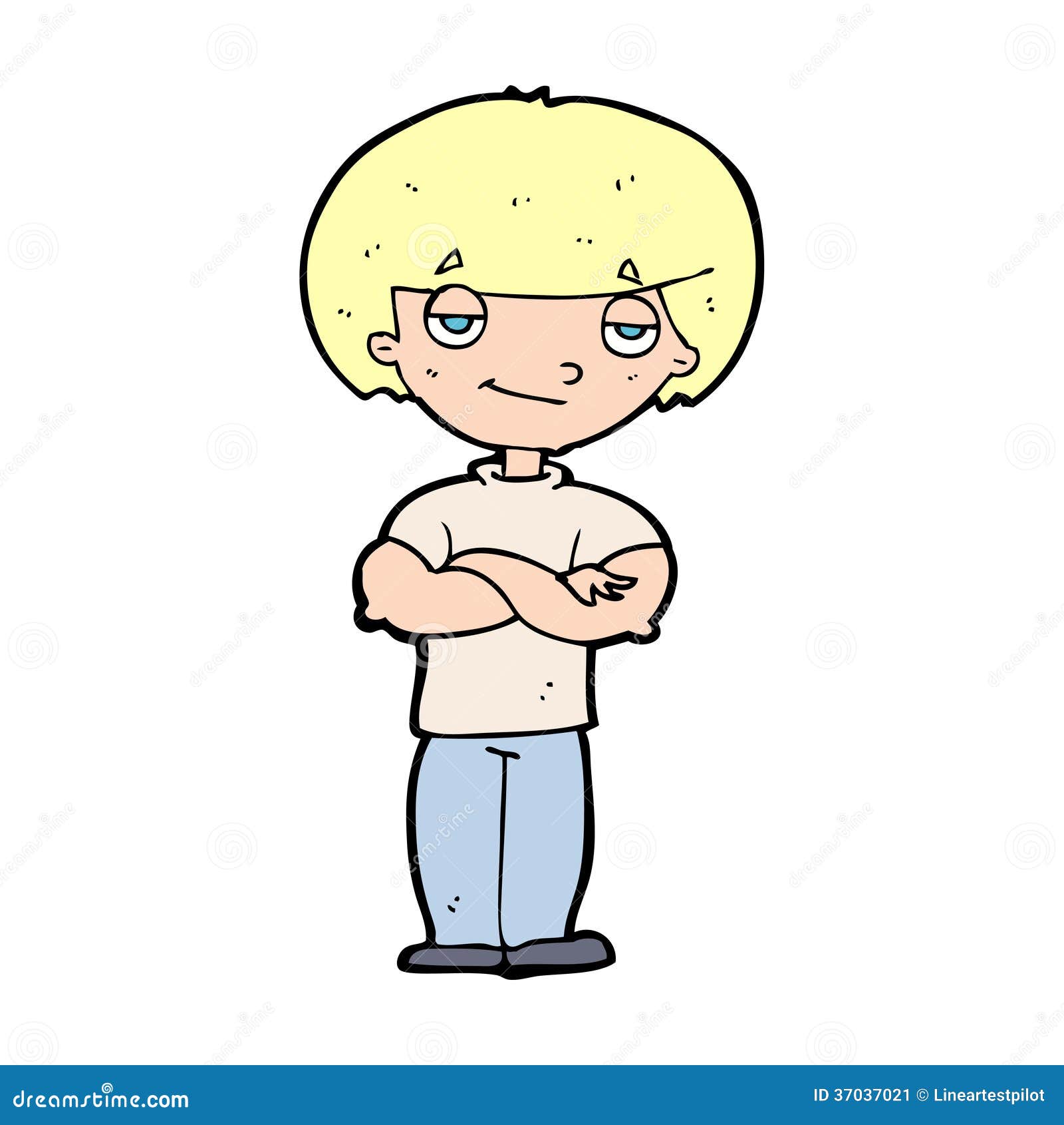 Cartoon smug looking man stock vector. Illustration of clip - 37037021