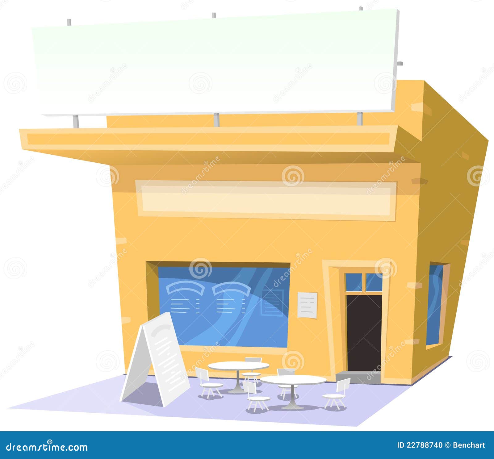 Cartoon Snack Restaurant Vector Illustration | CartoonDealer.com #22788740
