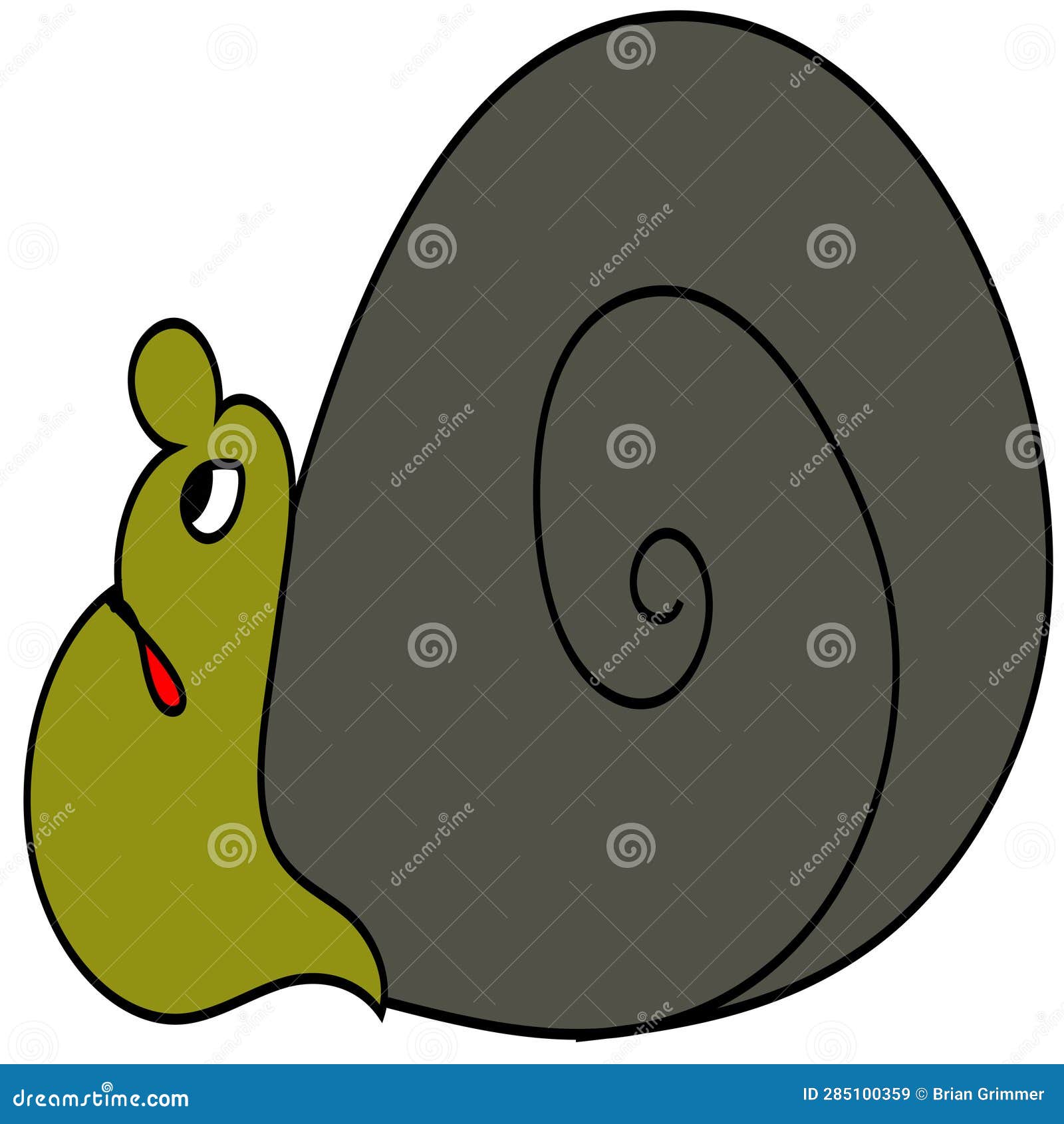 A Grumpy Escargot, Cartoon-snail Stock Image - Image of cartoon ...