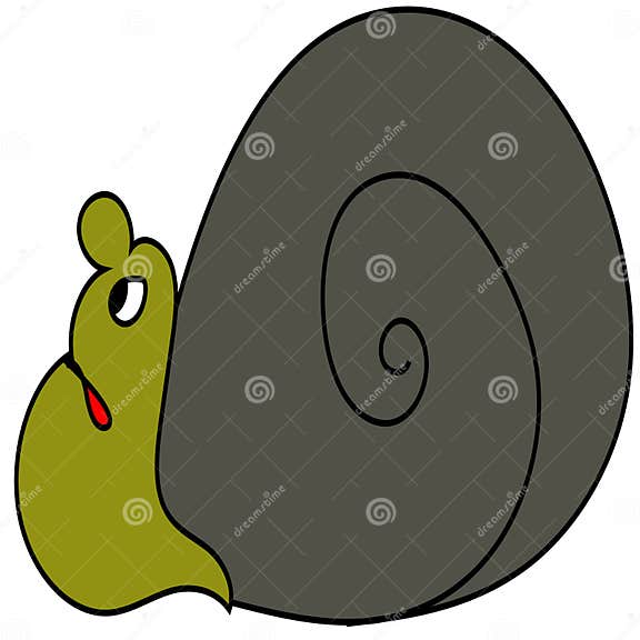 A Grumpy Escargot, Cartoon-snail Stock Image - Image of cartoon ...