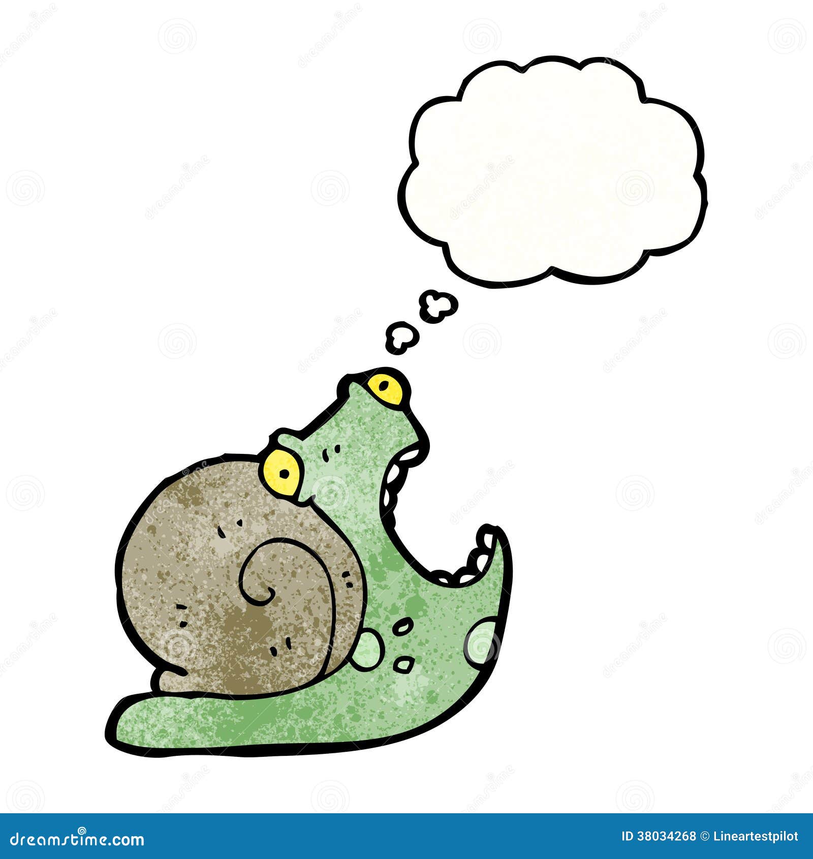 Cartoon snail stock vector. Illustration of thought, cheerful - 38034268