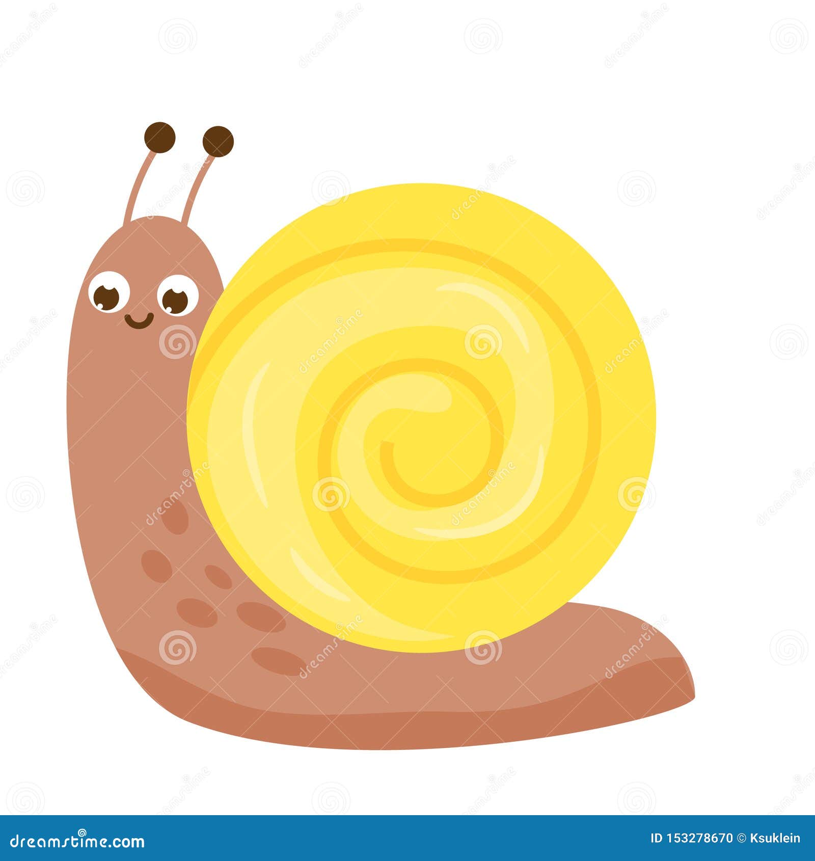 Cartoon Snail. Cute Insect Character Stock Vector - Illustration of ...