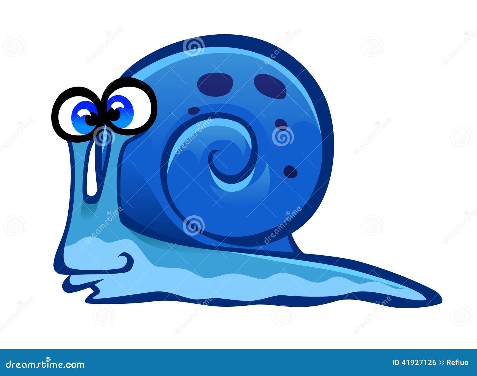 Cartoon snail stock vector. Illustration of mollusk, blue - 41927126