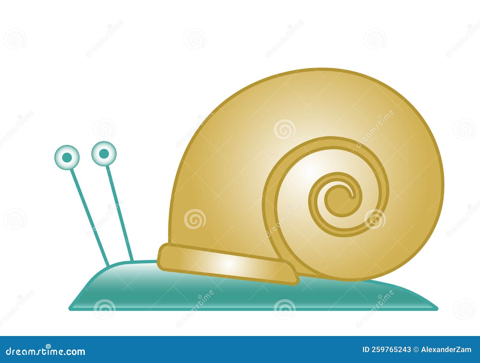 Cartoon snail illustration stock vector. Illustration of slippery ...