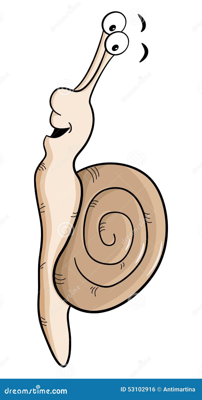 Cartoon Snail with Snail Shell Stock Vector - Illustration of draw ...