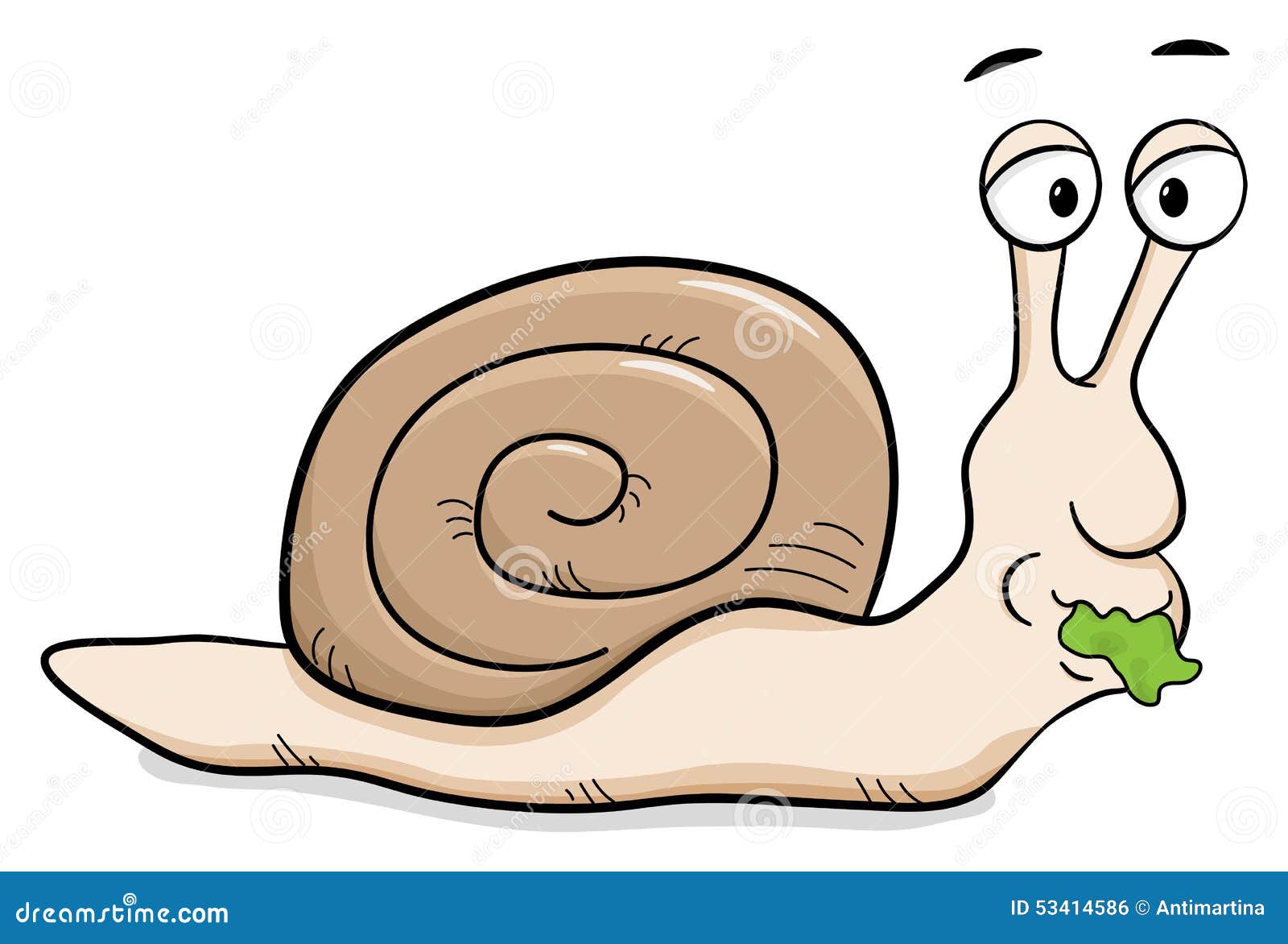 Cartoon Snail with Snail Shell Stock Vector - Illustration of vector ...