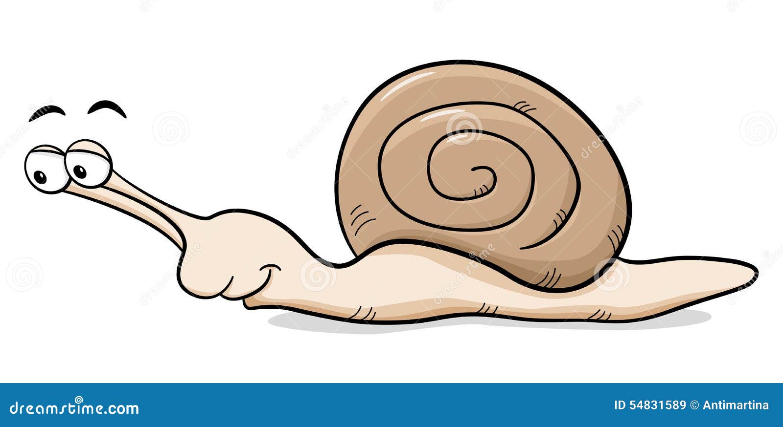 Cartoon Snail with Snail Shell Stock Vector - Illustration of draw ...