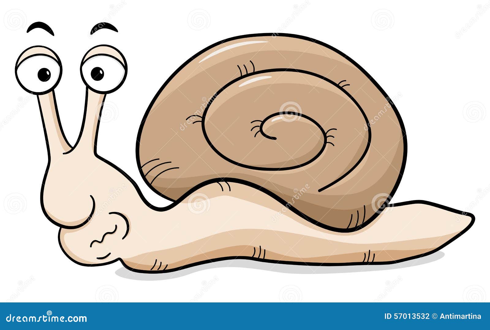 Cartoon Snail with Snail Shell Stock Vector - Illustration of house ...