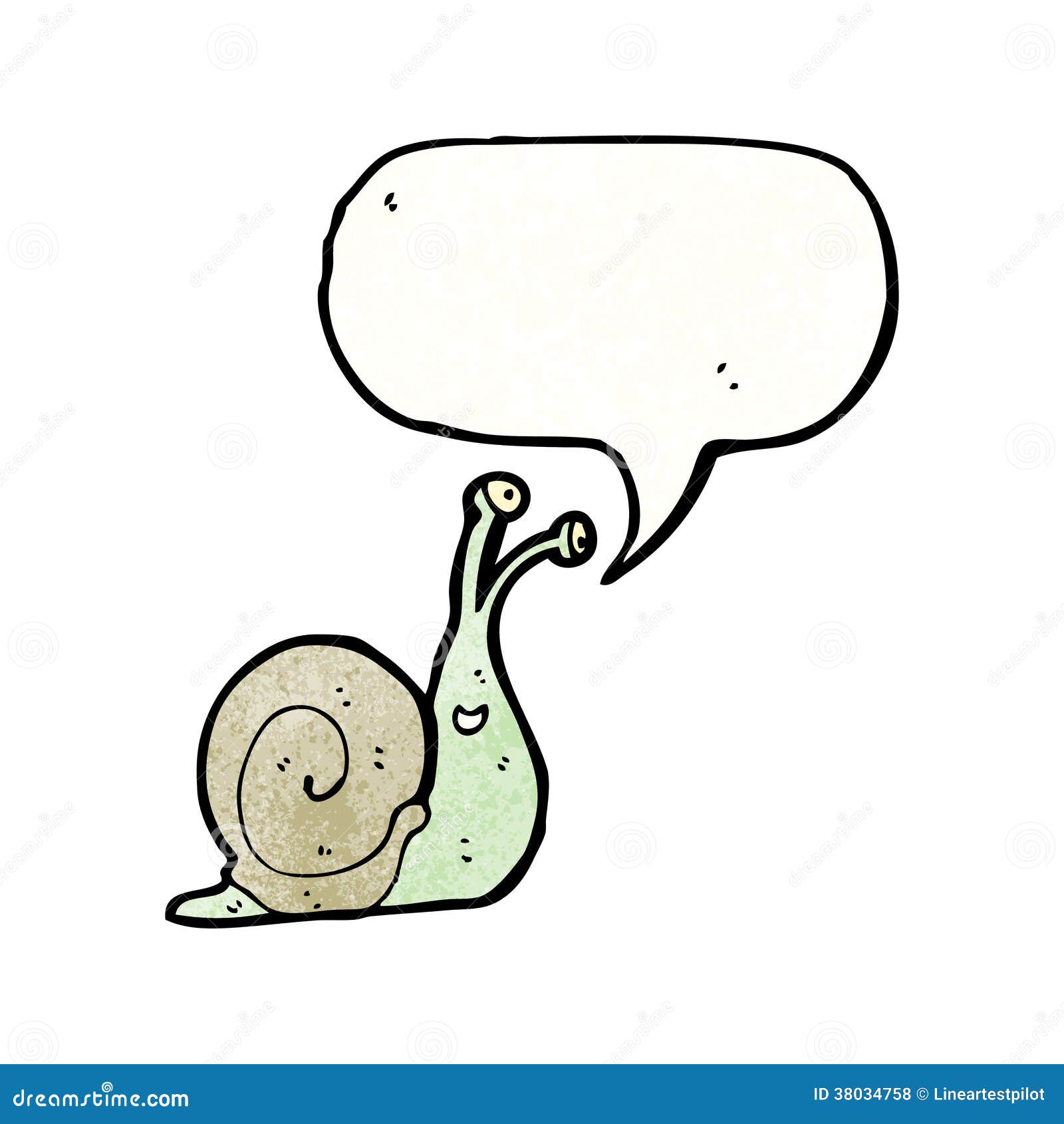 Cartoon Snail with Speech Bubble Stock Vector - Illustration of ...
