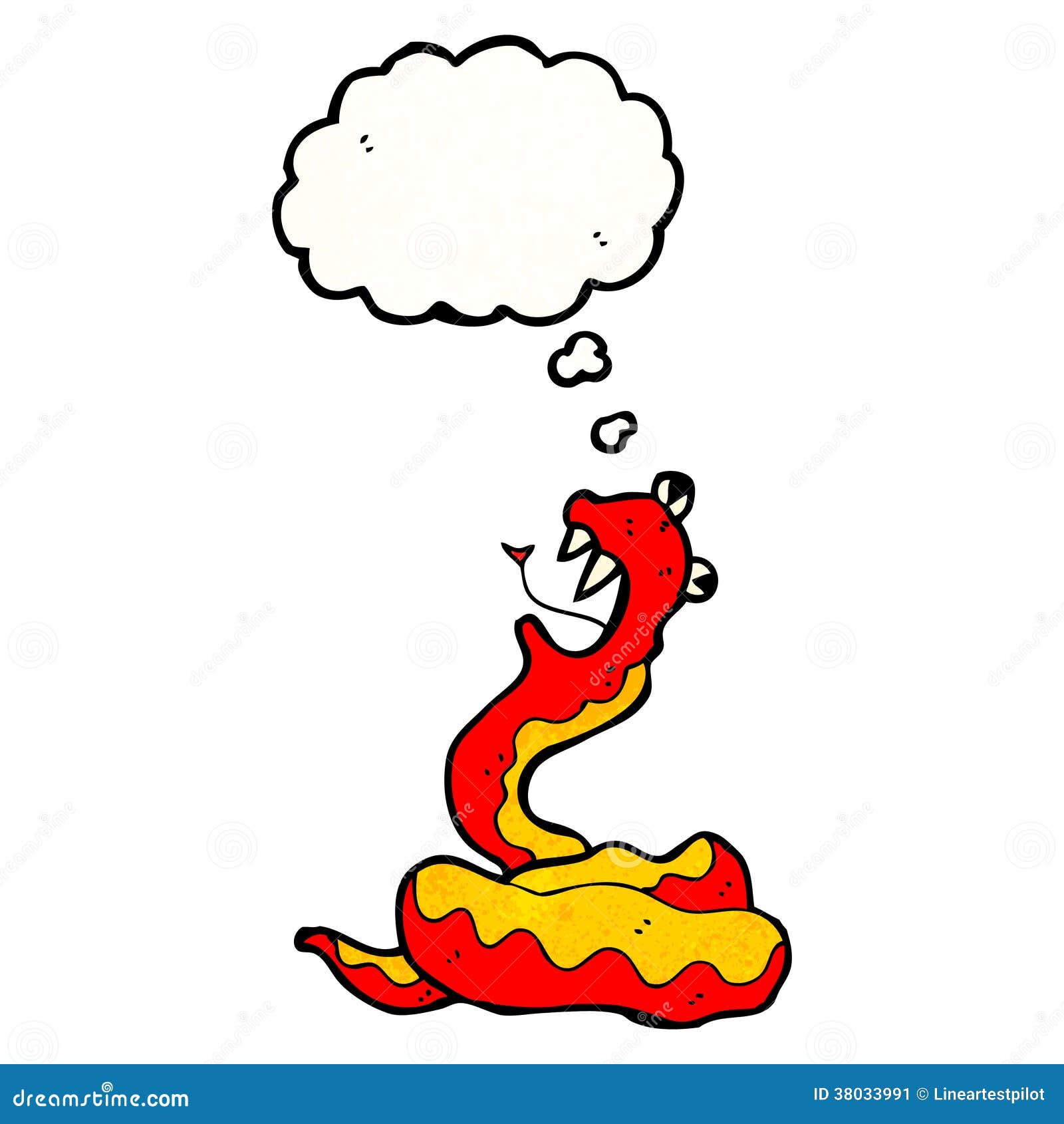 Cartoon snake stock vector. Illustration of thinking - 38033991