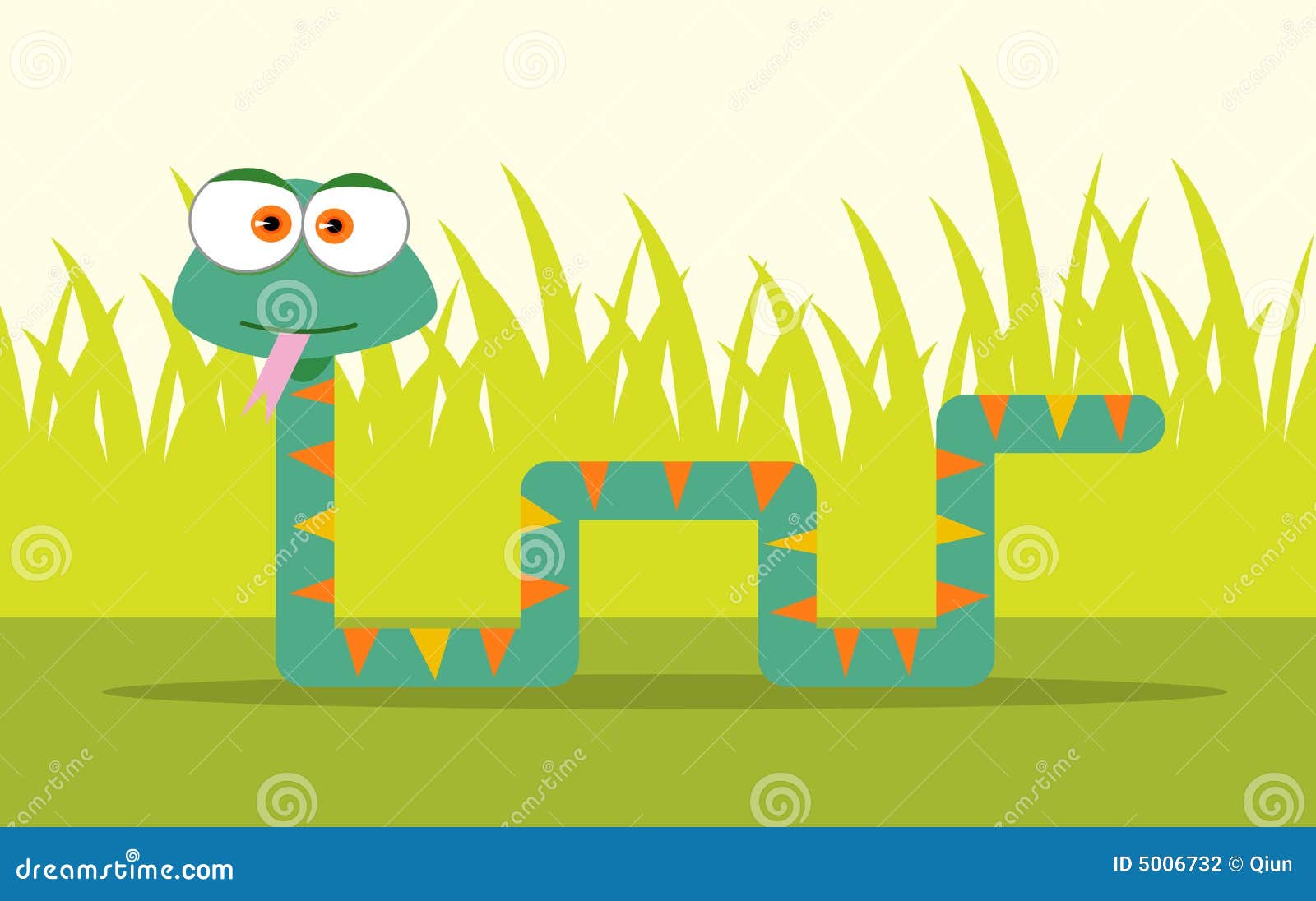 Cartoon Snake stock vector. Illustration of reptile, animal - 5006732