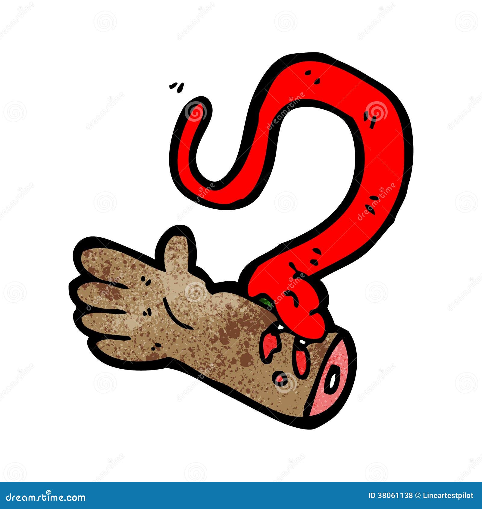 Cartoon snake bite stock vector. Illustration of hand - 38061138