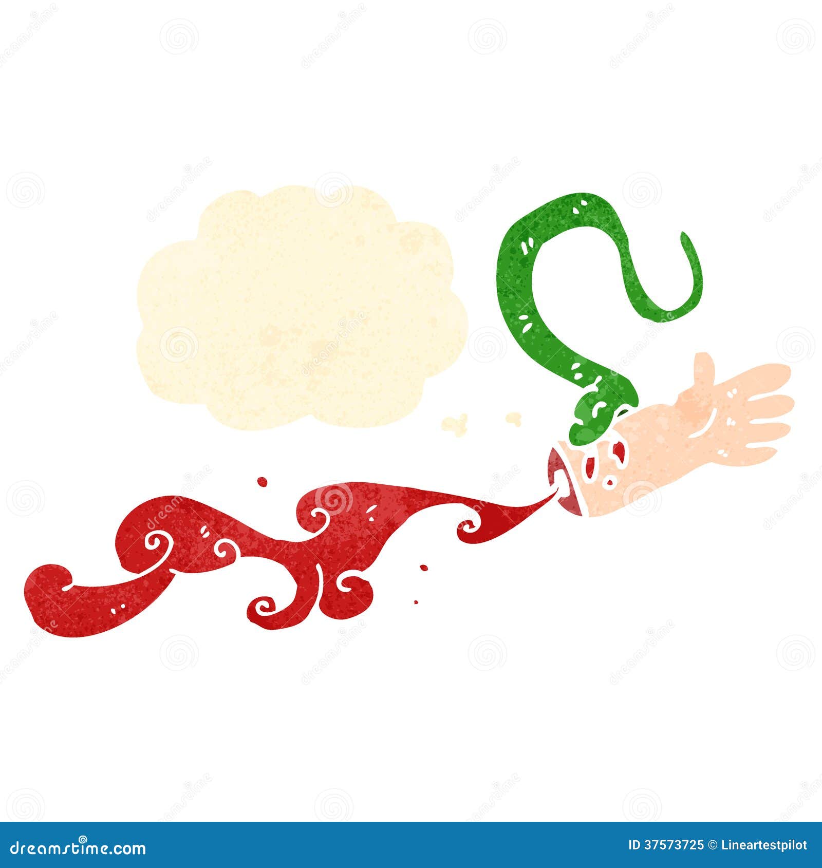 Cartoon snake biting arm stock vector. Illustration of funny - 37573725