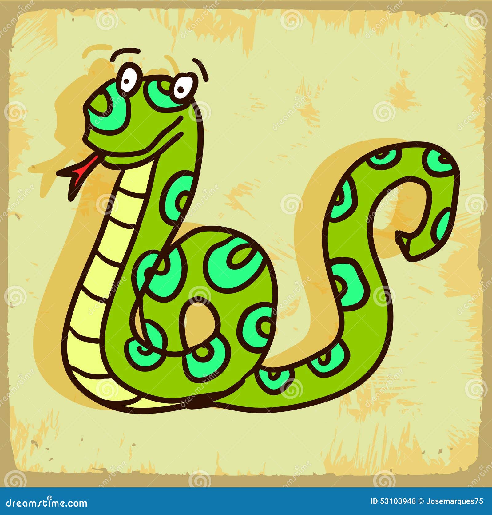 Snake Illustration Isolated On White Background. Design Element For ...