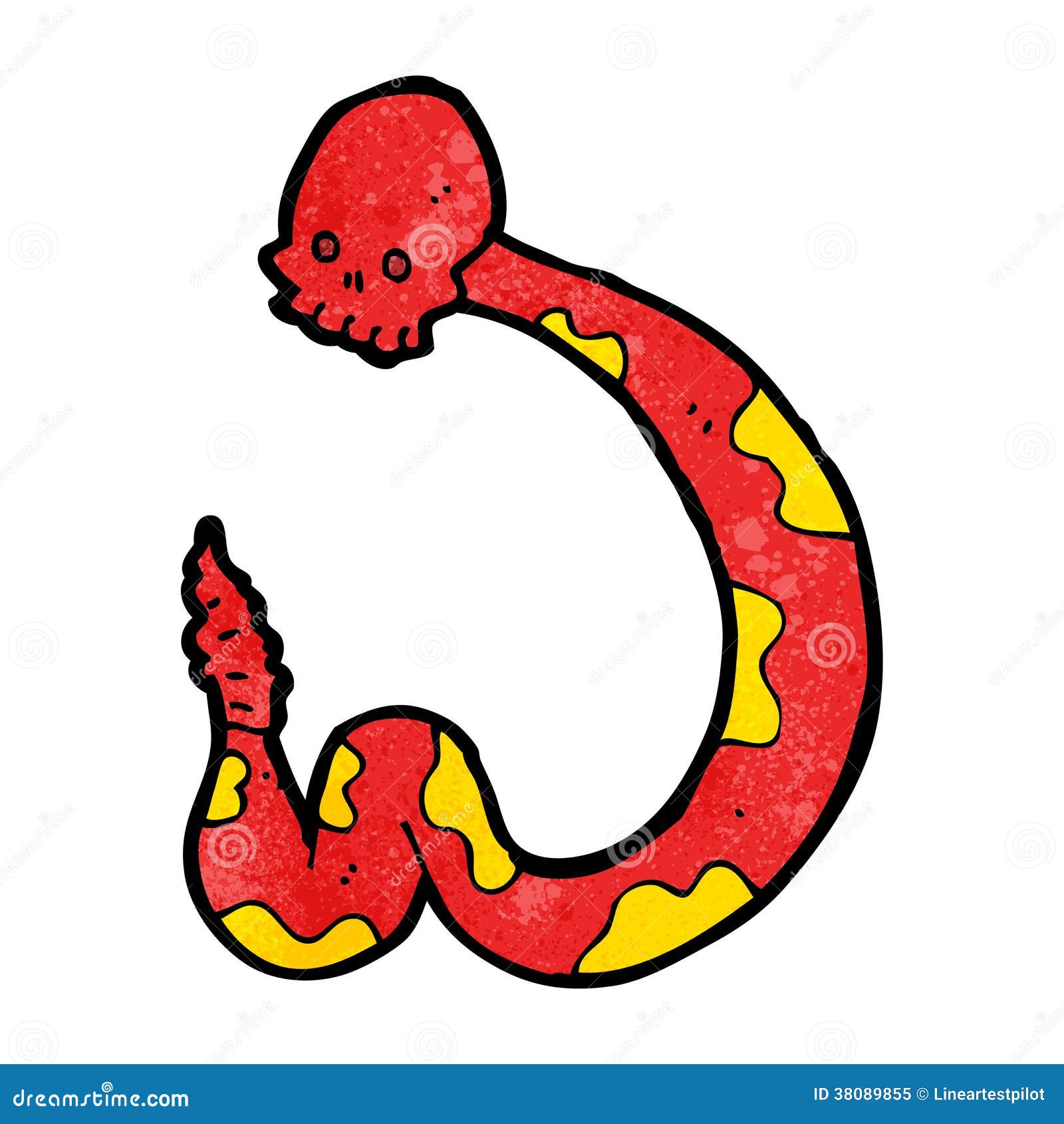 Cartoon snake with skull stock vector. Illustration of texture - 38089855