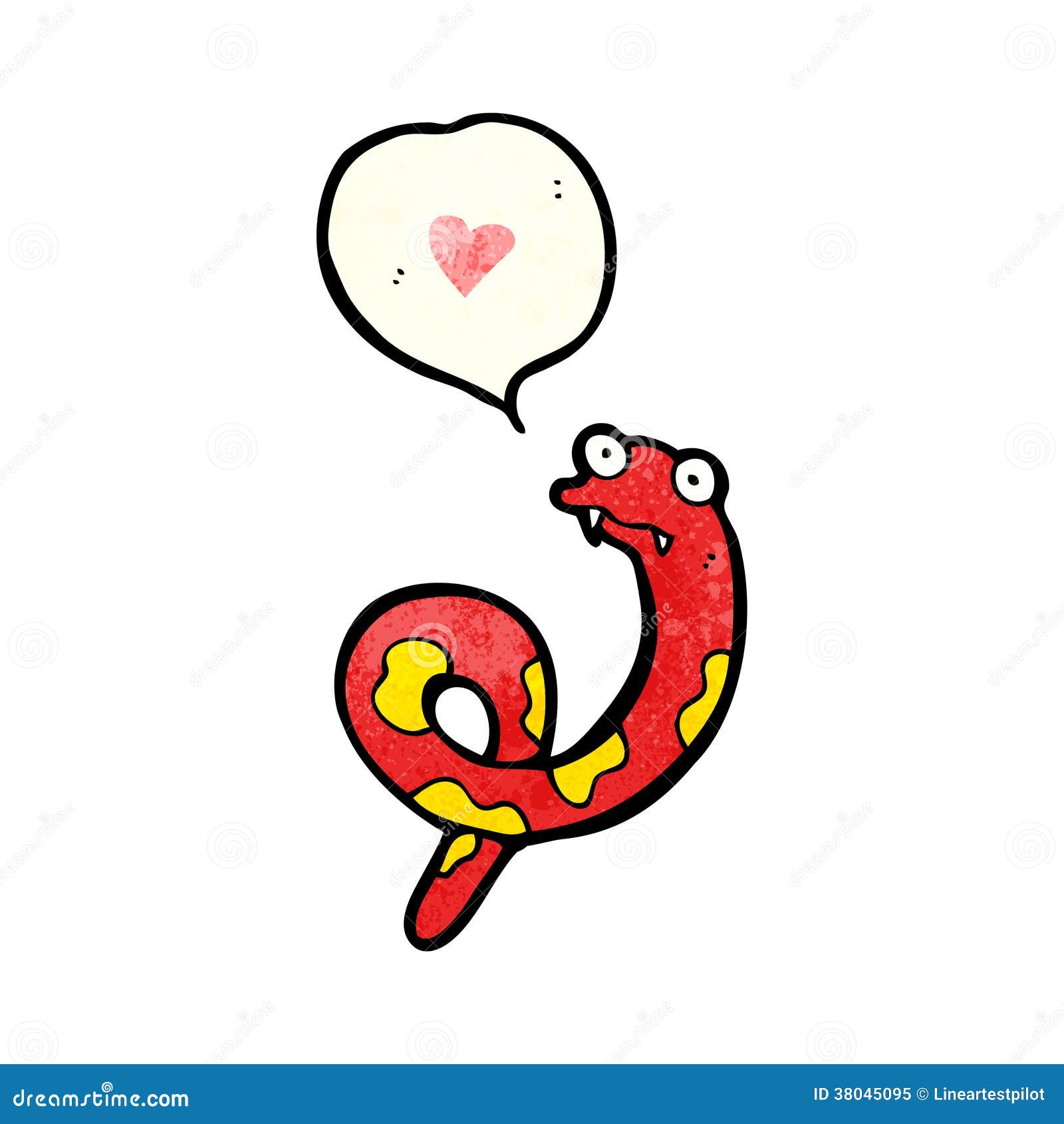 Cartoon Snake with Speech Bubble Stock Vector - Illustration of drawing ...