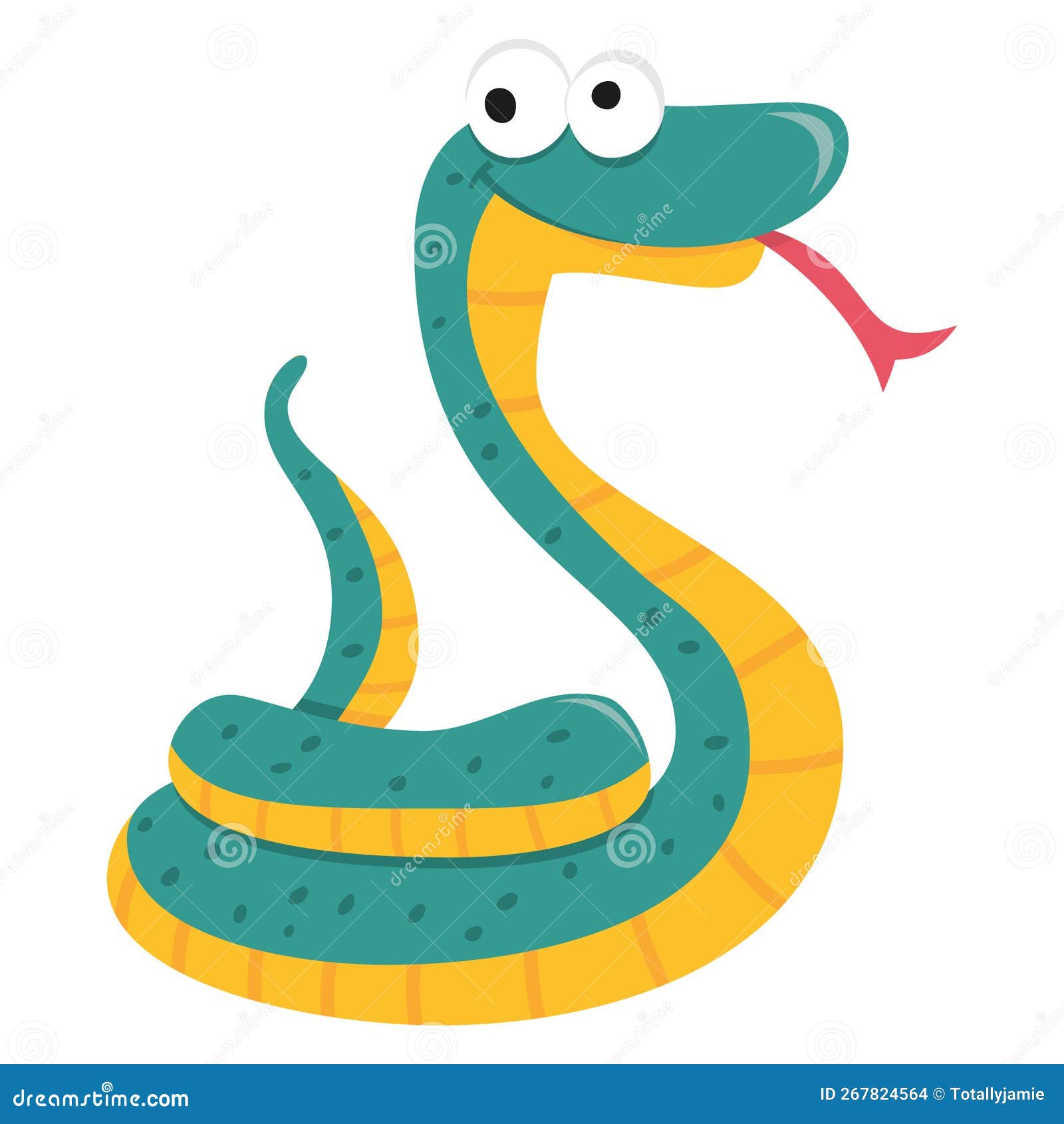 Cartoon Snake stock vector. Illustration of cartoon - 267824564