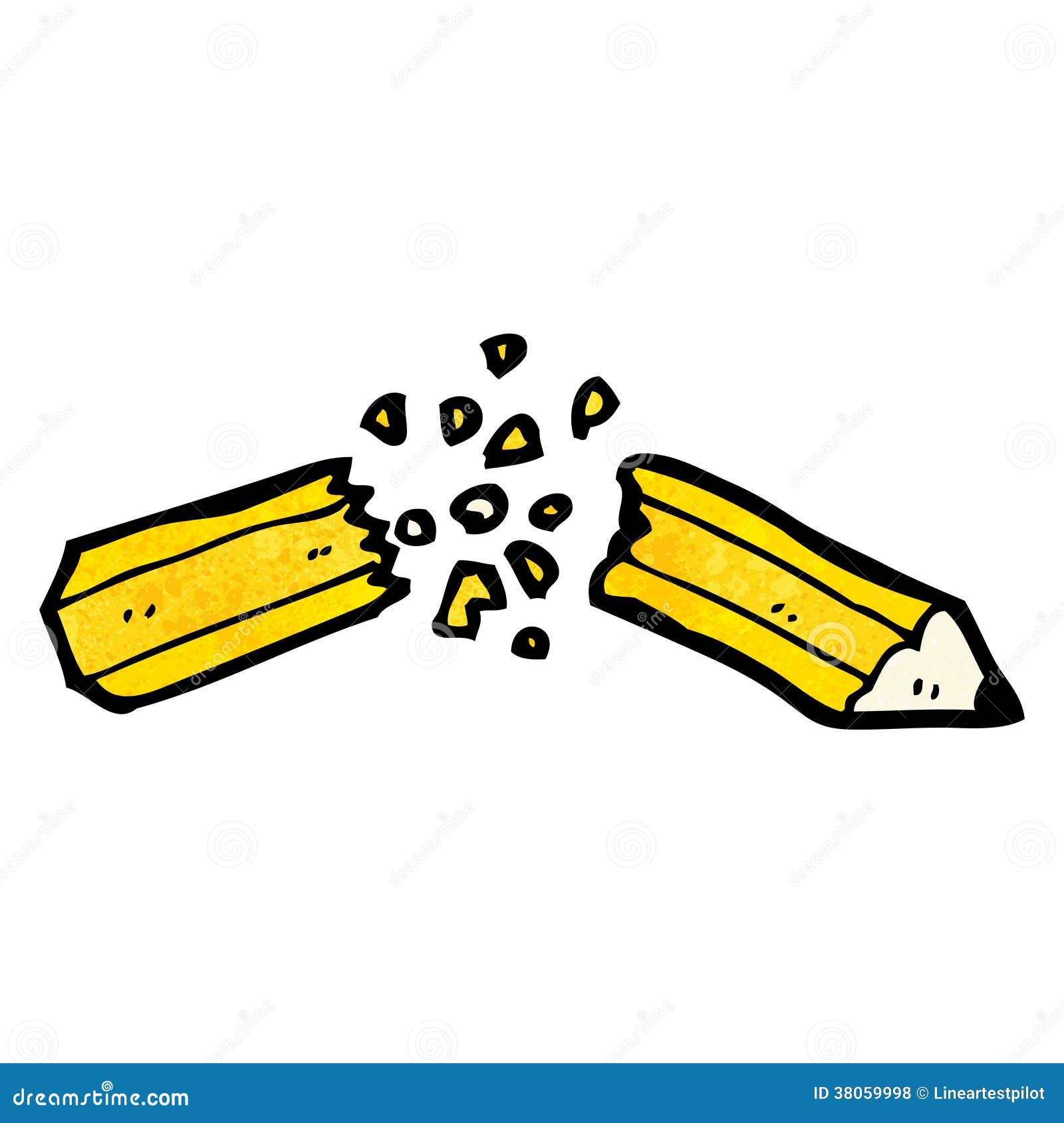 Cartoon snapped pencil stock vector. Illustration of cute - 38059998