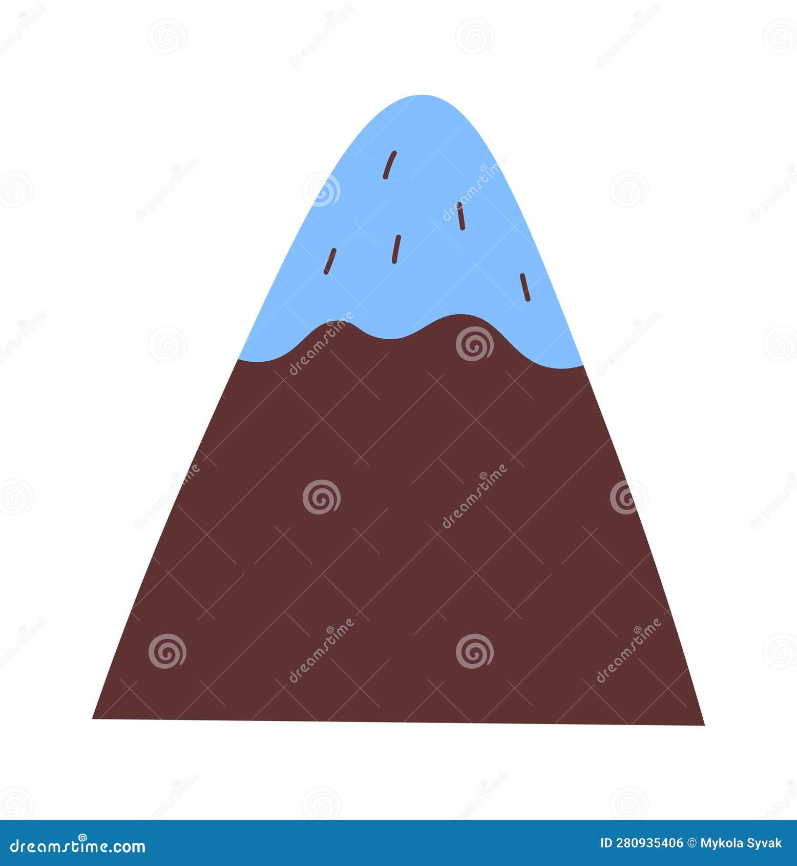 Cartoon Snow Mountain stock vector. Illustration of vector - 280935406