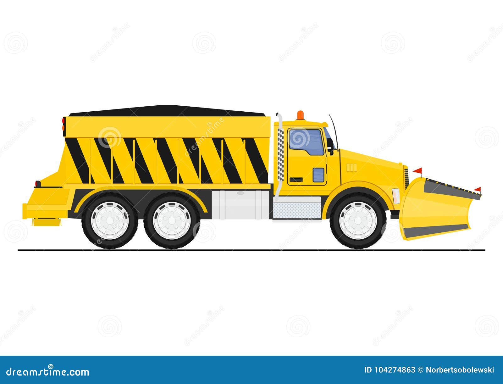 Cartoon Of Man With Snow Pusher Shoveling The Snow | CartoonDealer.com ...