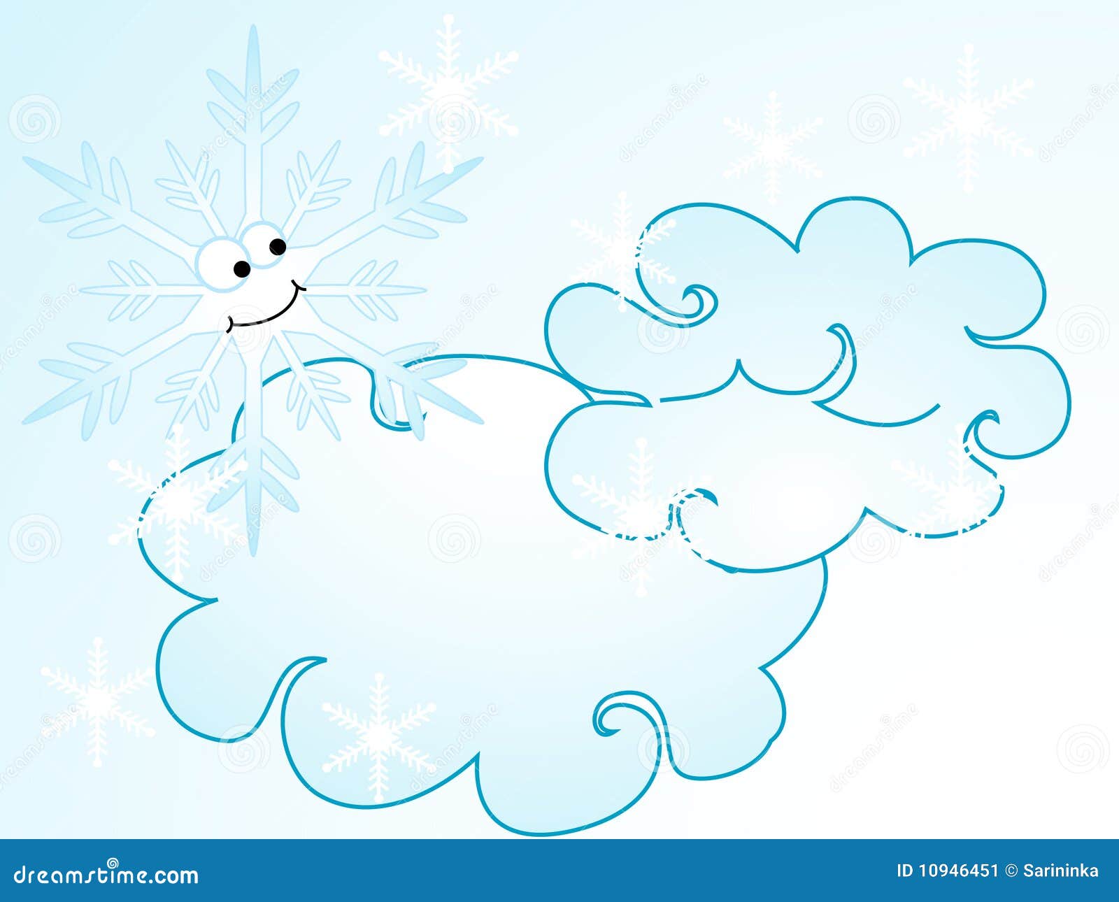 Cartoon snowflake stock vector. Illustration of blue - 10946451