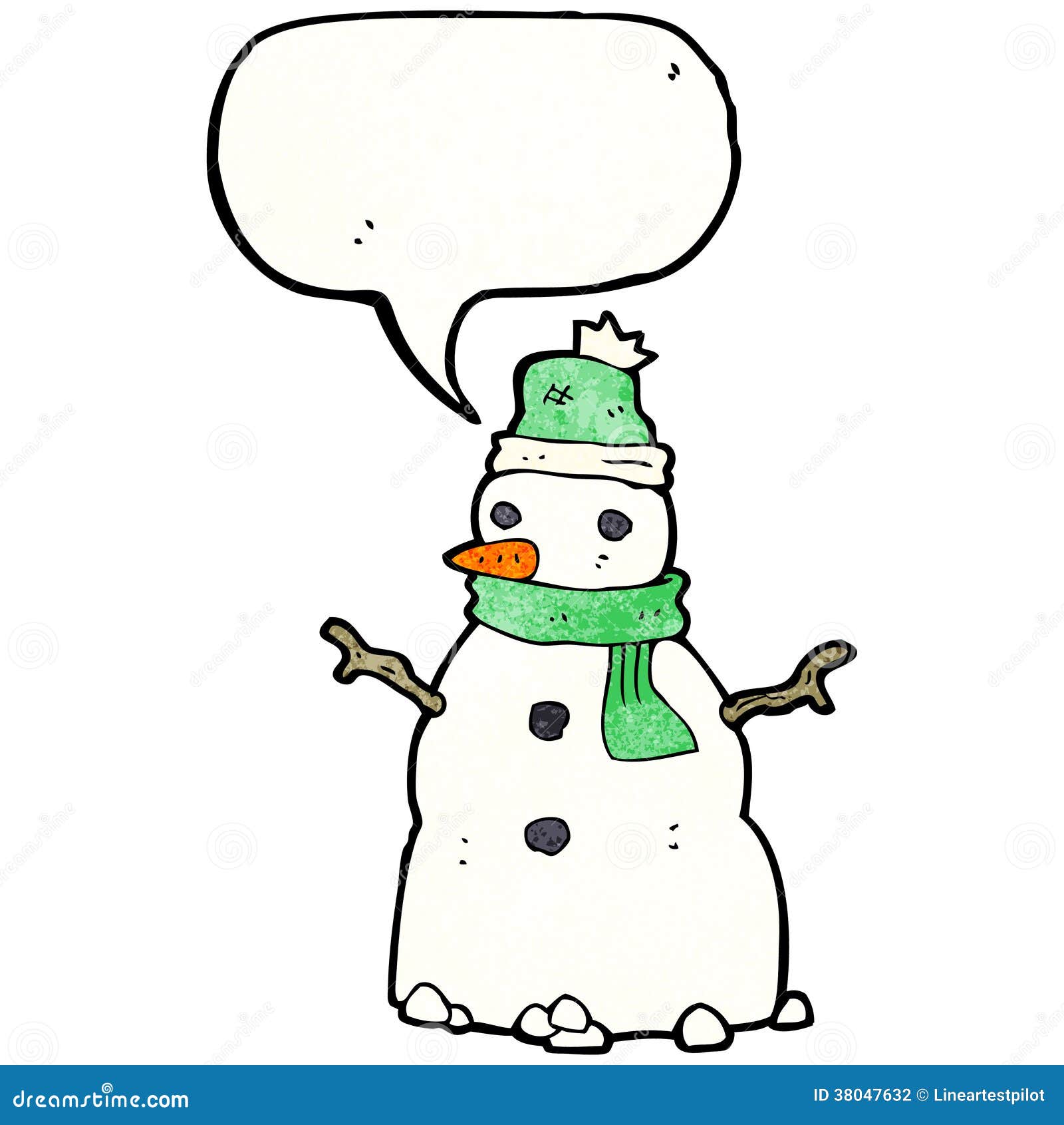 Cartoon snowman stock vector. Illustration of speaking - 38047632