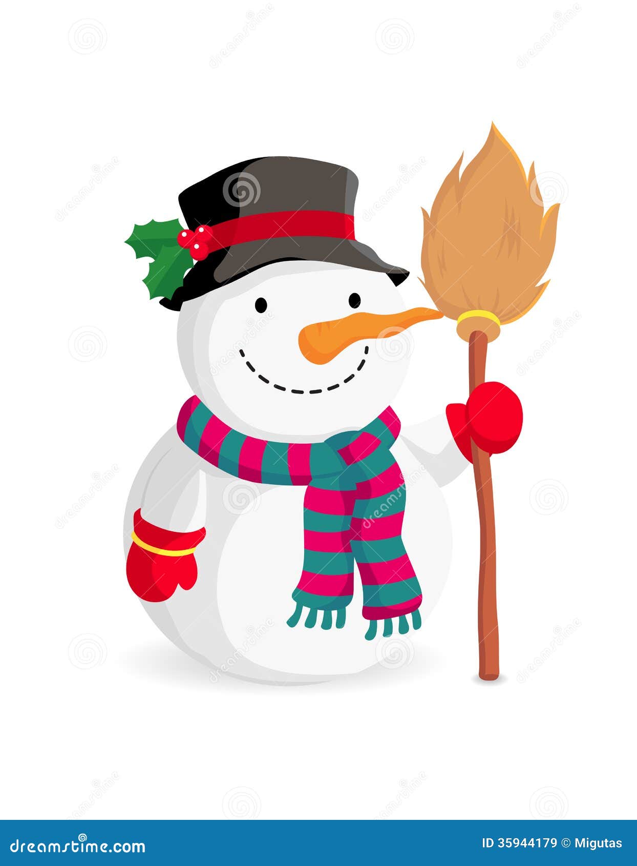 Cartoon Snowman Giving The Thumbs Up. Vector Clip Art Illustration With ...