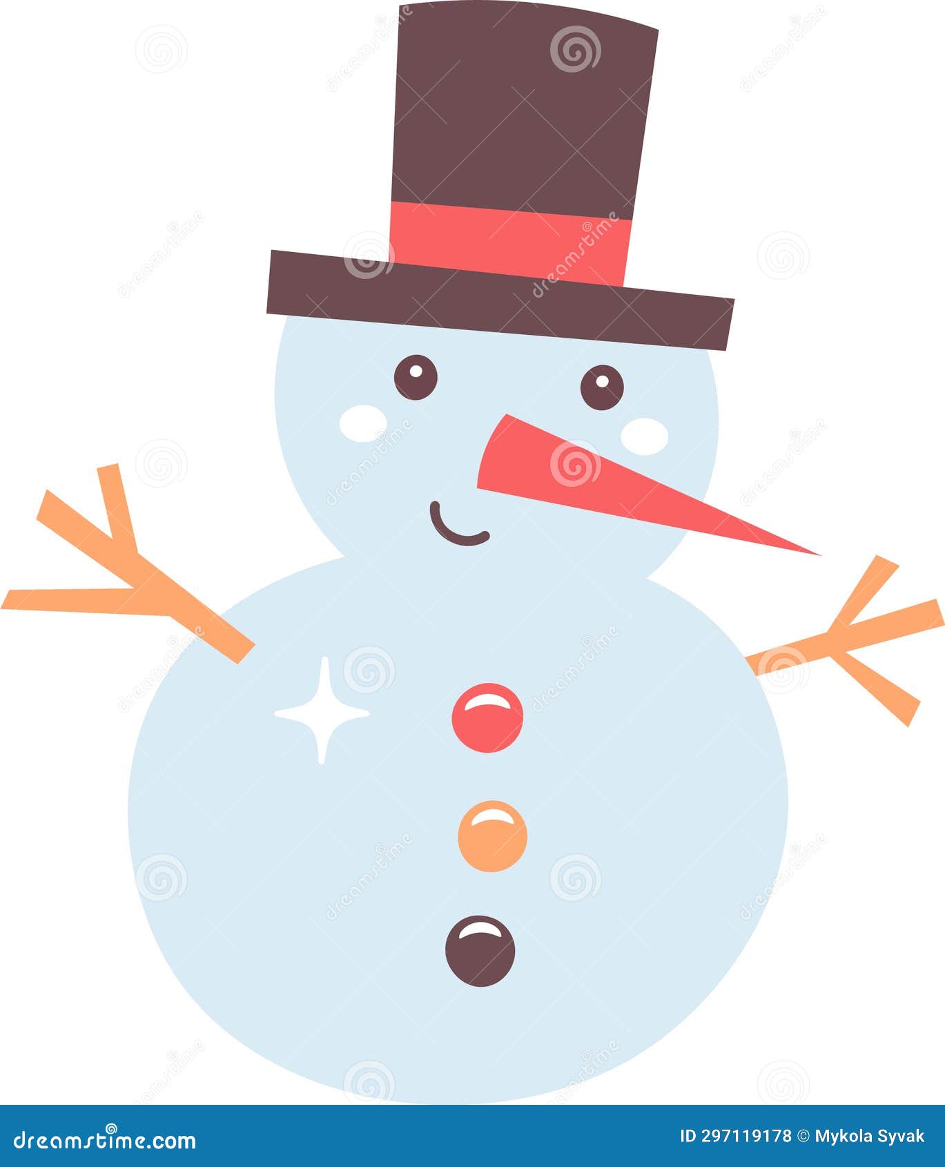 Cartoon Snowman Character stock illustration. Illustration of snowman ...