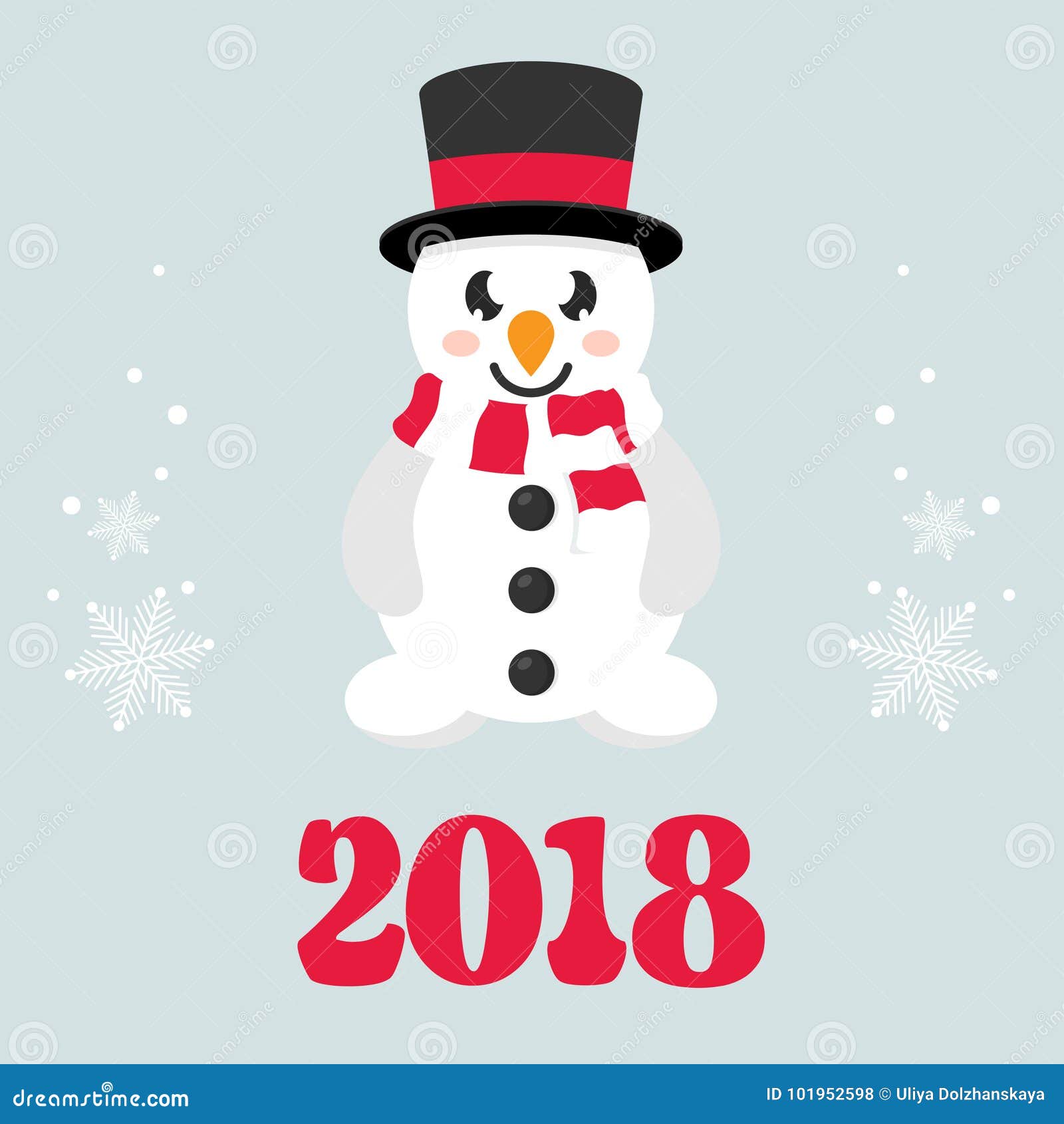 Cartoon Snowman with Text Vector Stock Vector - Illustration of design ...