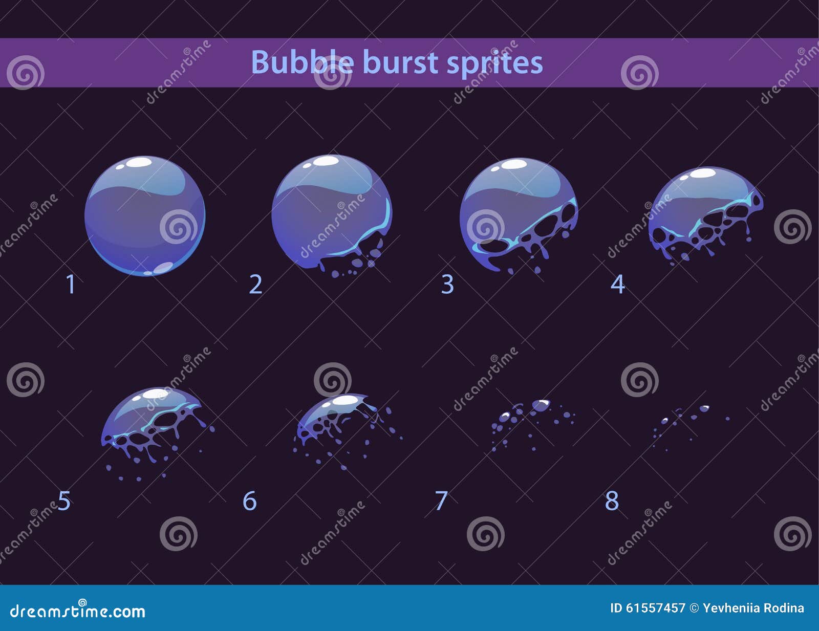 Bubble Burst Sprites For Animation Vector Illustration | CartoonDealer ...